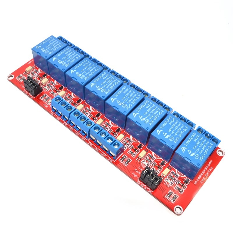 8 Channel Relay Control Module with Optocoupler Isolation Support High ...