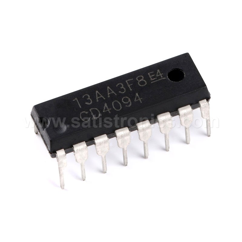 CD4094 DIP-16 8-Stage Shift-And-Store Bus Registor | Satistronics