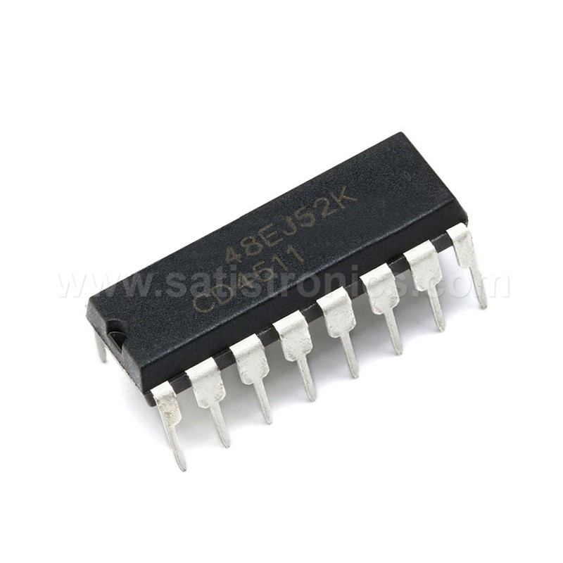 CD4511 BCD to 7 Segment Latch decoder Driver DIP-16 | Satistronics