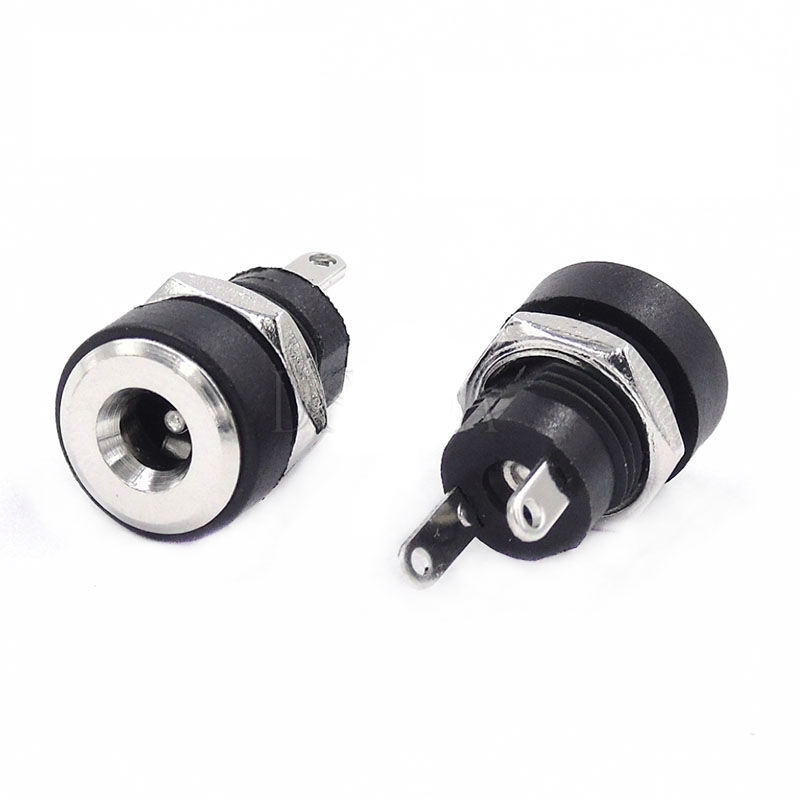 DC-022B DC Copper Power Socket 2P 5.5*2.1/2.5MM Circular Thread with ...