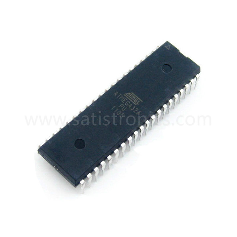 Microchip Chip ATMEGA32A-PU Microcontroller 8Bit MCU 32KB In-system Flash 2.7V | Satistronics