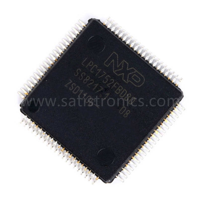 NXP Chip LPC1752FBD80 LQFP-80 Microcontroller 32bit CORTEX M3 | Satistronics