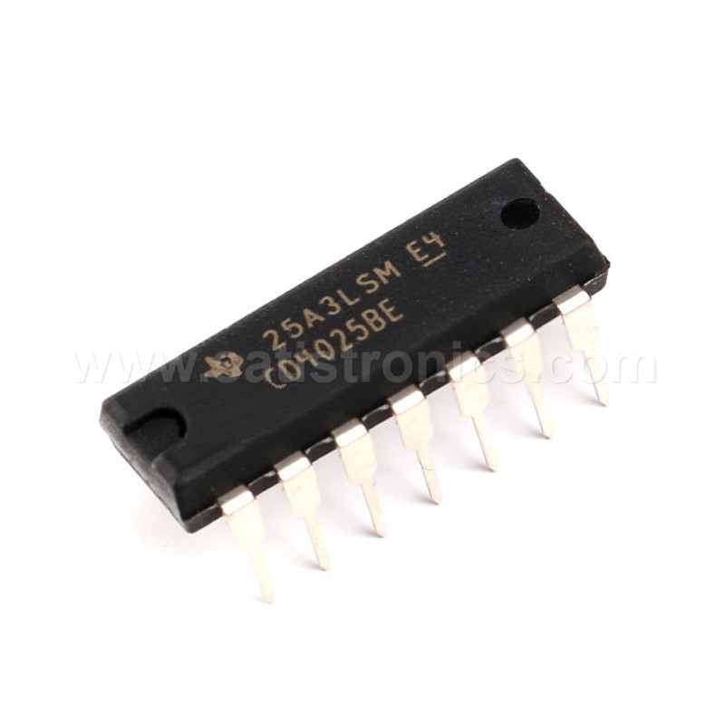 TI CD4025BE DIP-14 CMOS NOR Gates | Satistronics