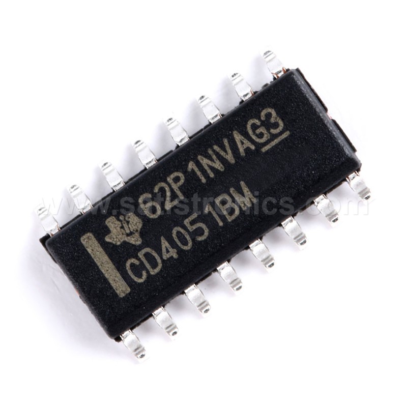 TI CD4051BM96 Eight Selective Analog Switch Chip SOP-16 | Satistronics