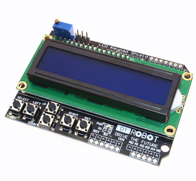 1602 Character LCD Input / Output Expansion Board / LCD Keypad Shield ...