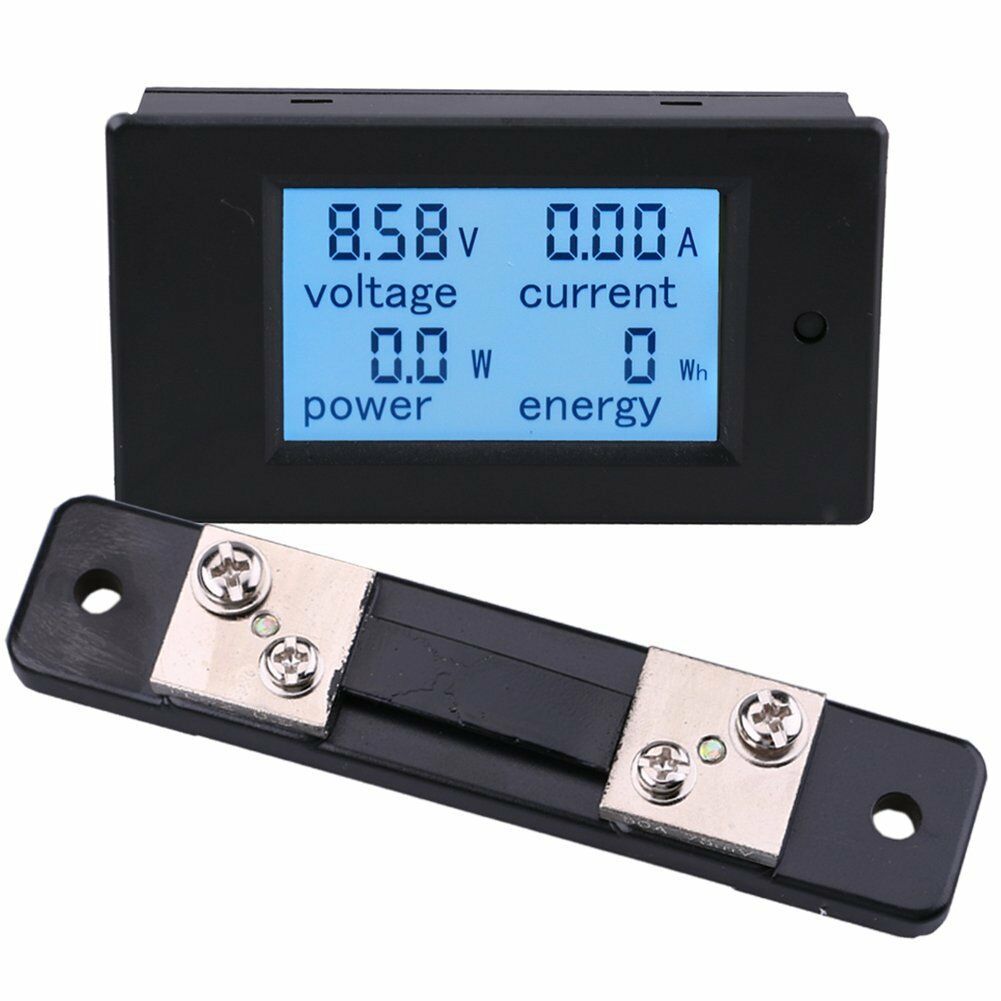 20/50/100A LCD Digital Volt Voltage Watt Current Power Meter Ammeter ...