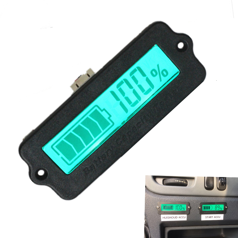LY6W 12V Acid Lithium Battery Capacity Indicator Tester Meter ...
