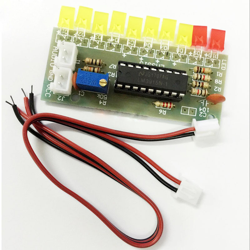 E26B LM3915 10 Segment Audio Level Indicator Kit | Satistronics