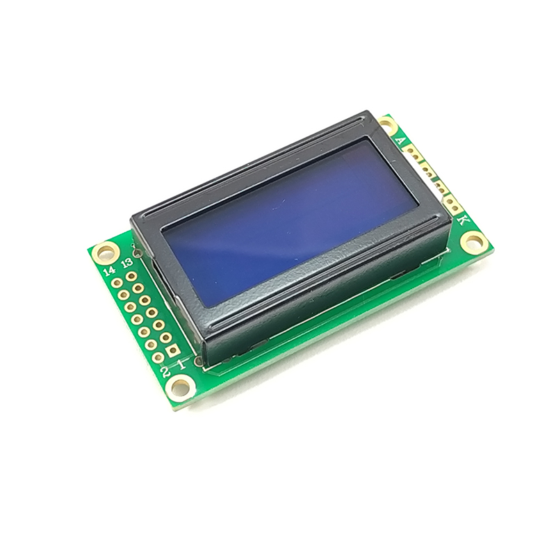 RT0802B 8x2 Characters LCD Module Blue backlight | Satistronics