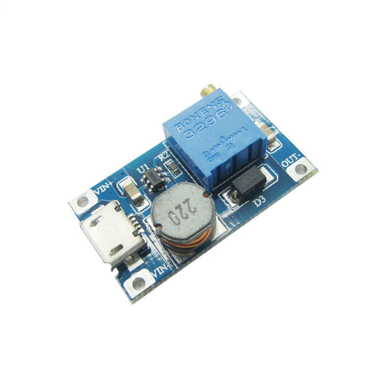 2A 2-24V to 5/9/12/28V DC-DC Adjustable Boost Module | Satistronics