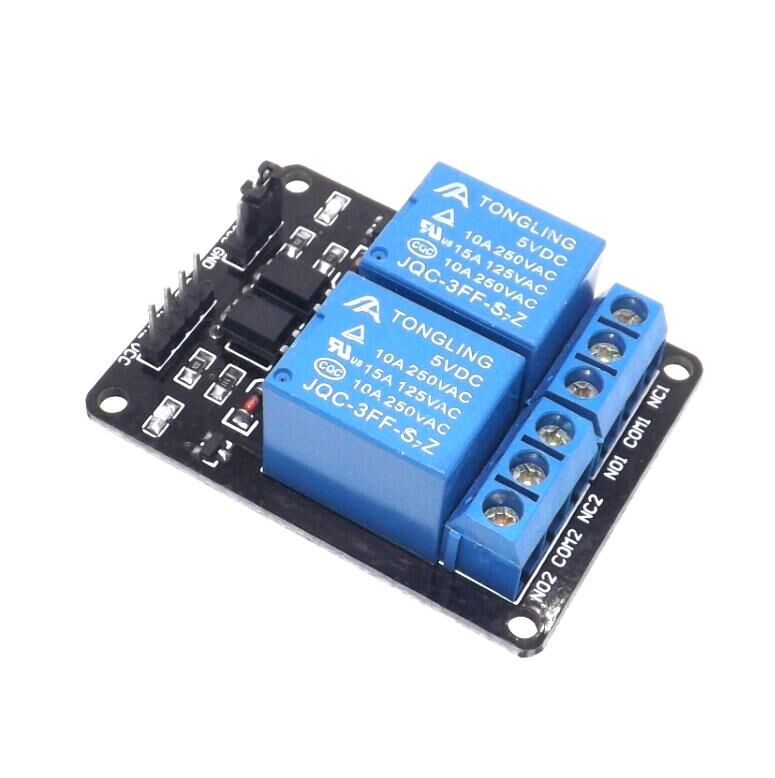 2 Channel Relay Module Control Board with Optocoupler 5V 12V | Satistronics